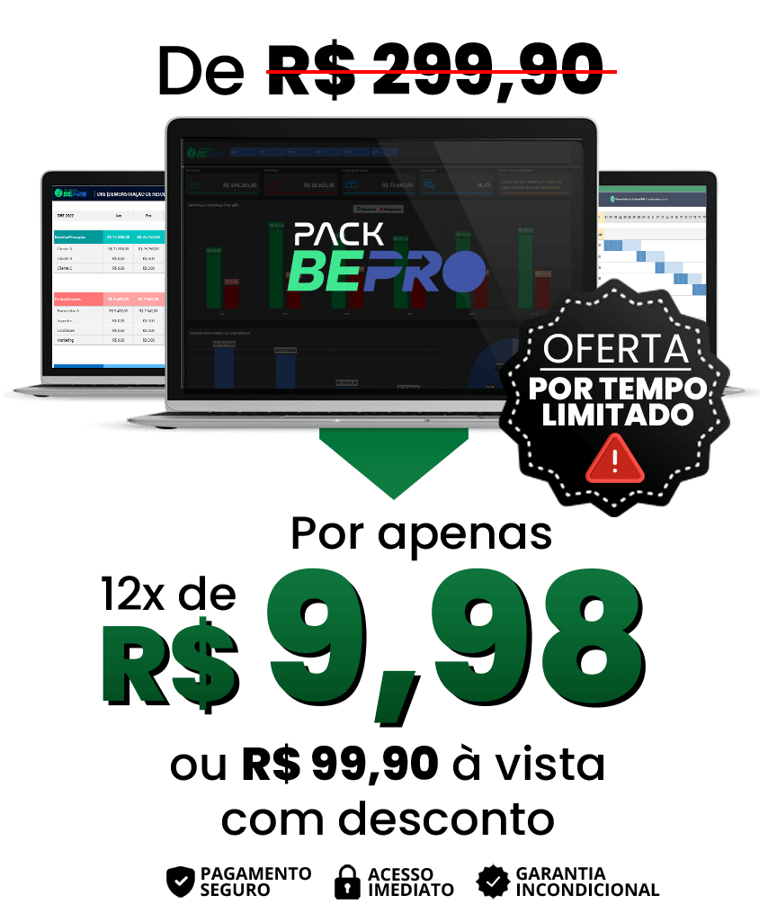 Confira as Planilhas do Pack BePro - Academia BePro